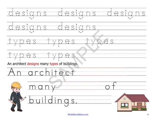 Handwriting Practice with Community Helpers: Print | Made By Teachers