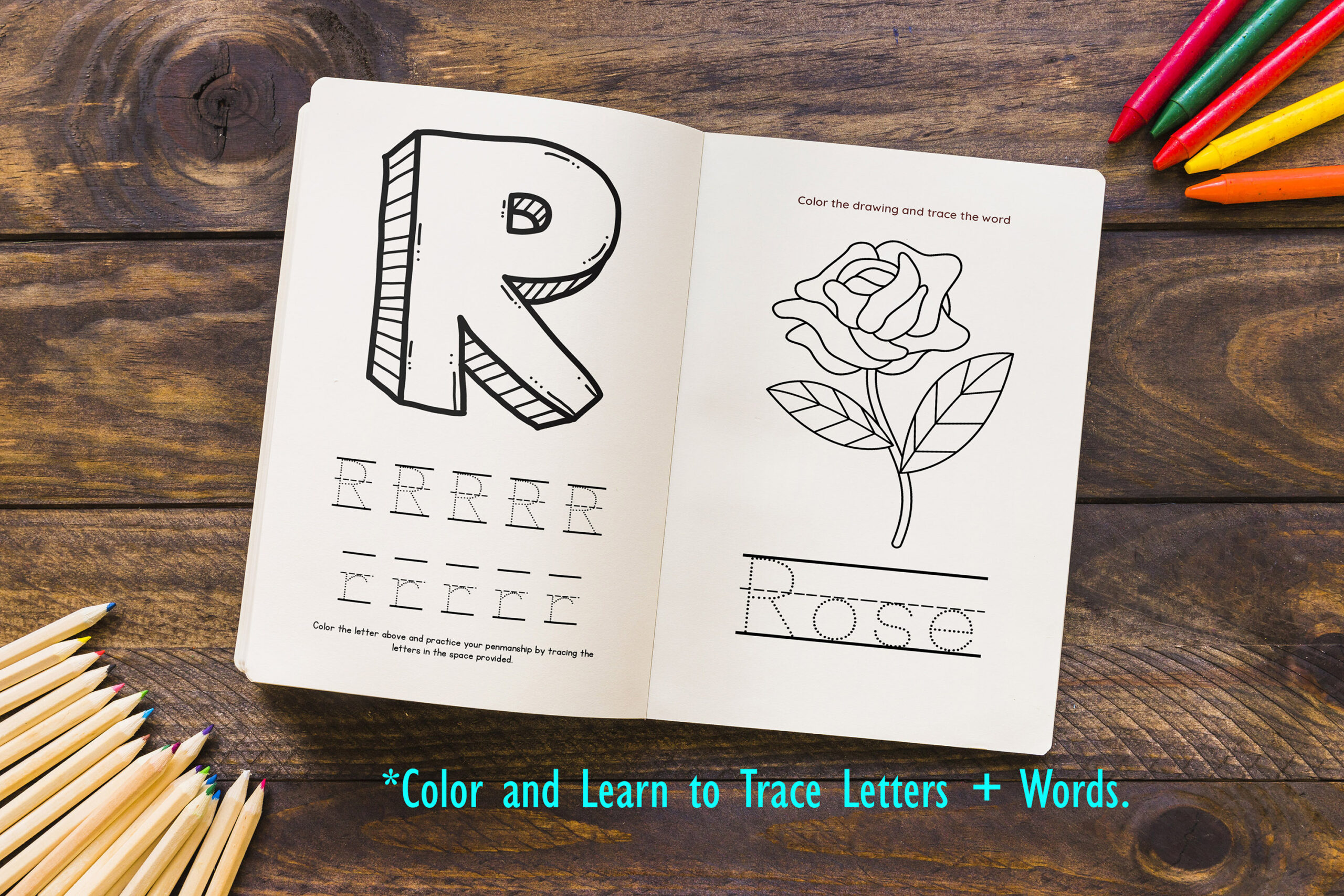 Trace And Color Activity Book For Kids And Toddlers Ages 2-4 Years ...