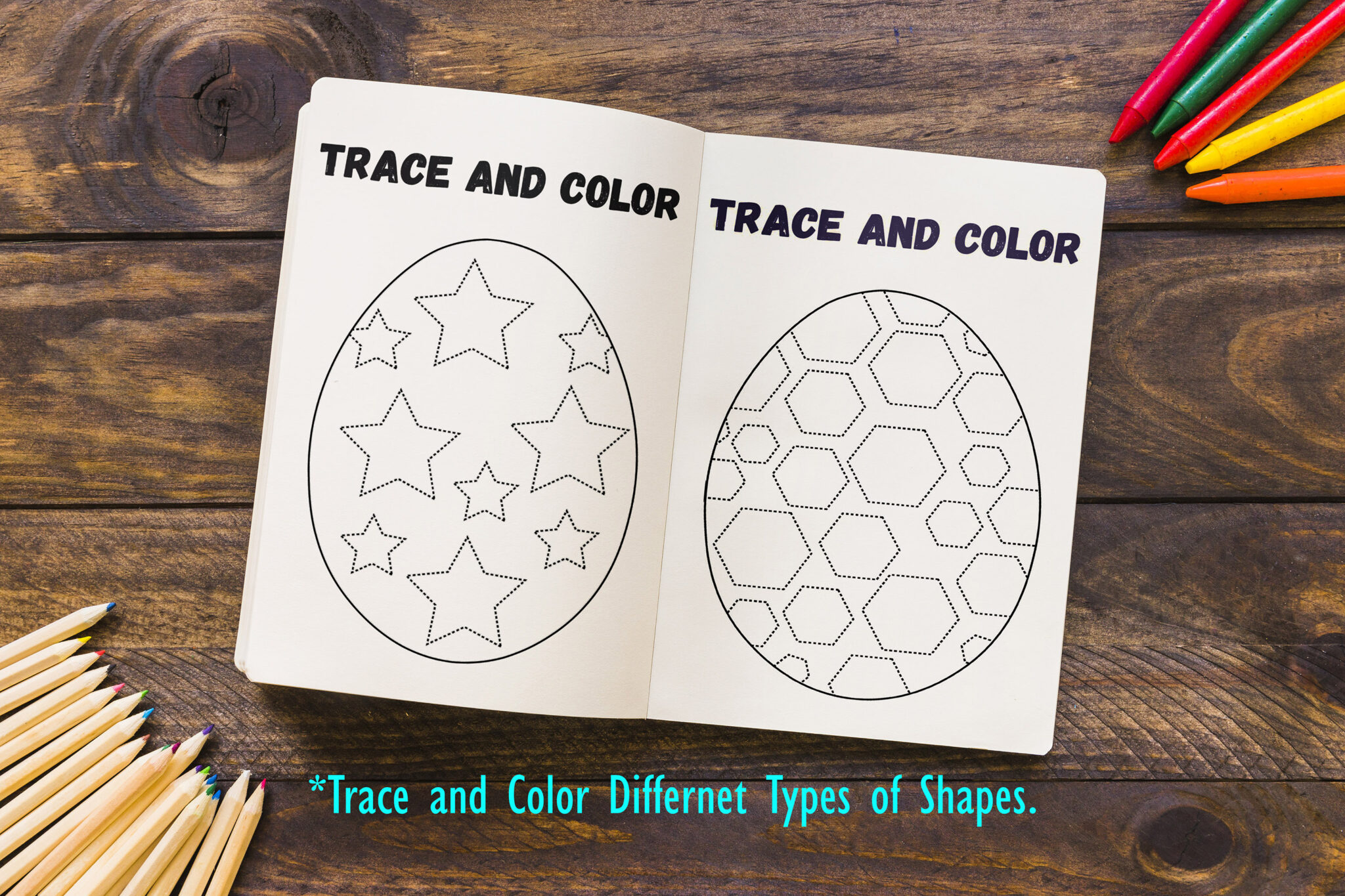 Trace And Color Activity Book For Kids And Toddlers Ages 2-4 Years ...