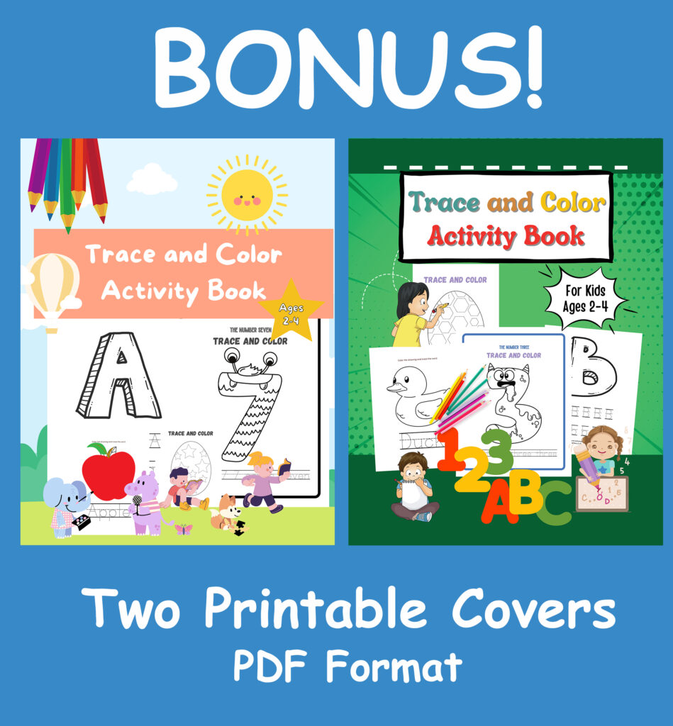 Trace And Color Activity Book For Kids And Toddlers Ages 2-4 Years ...