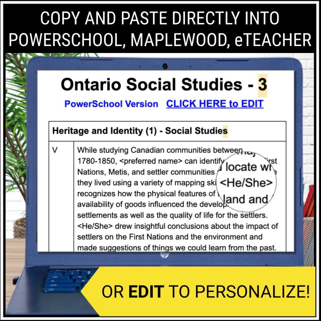 Social Studies Report Card Comments - Grade 3 | Made By Teachers