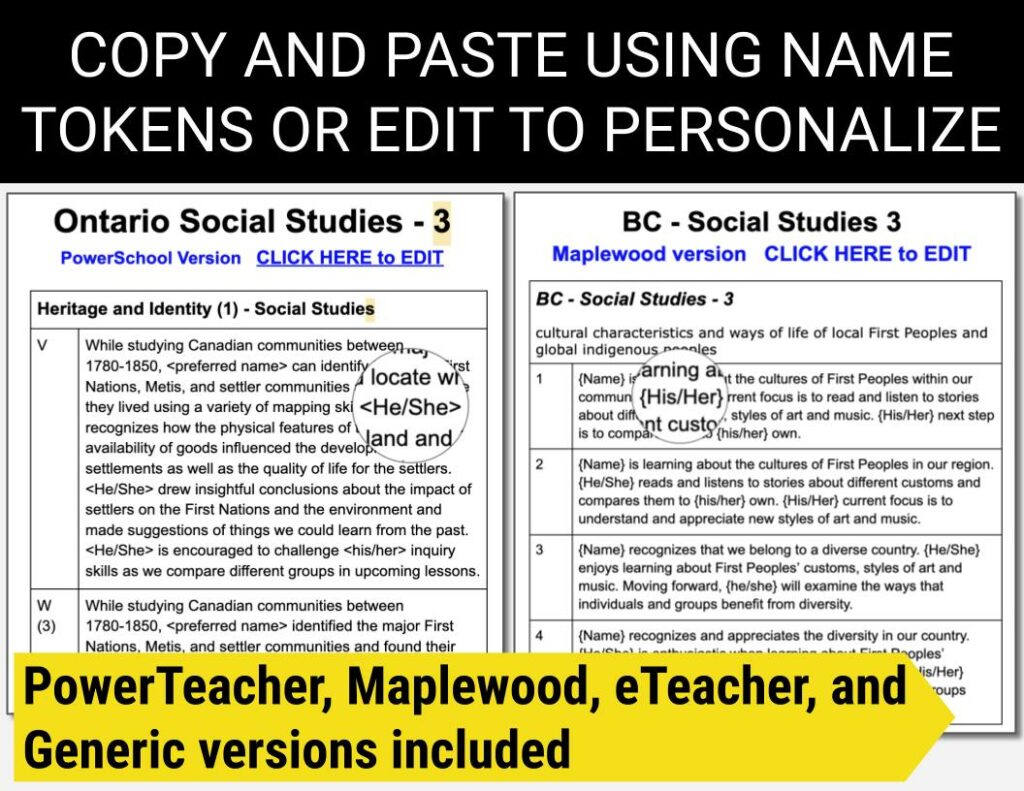 Social Studies Report Card Comments - Grade 3 | Made By Teachers