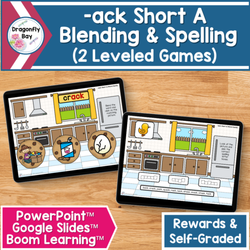 ack Short A Word Family Blending and Spelling Digital Game for ...