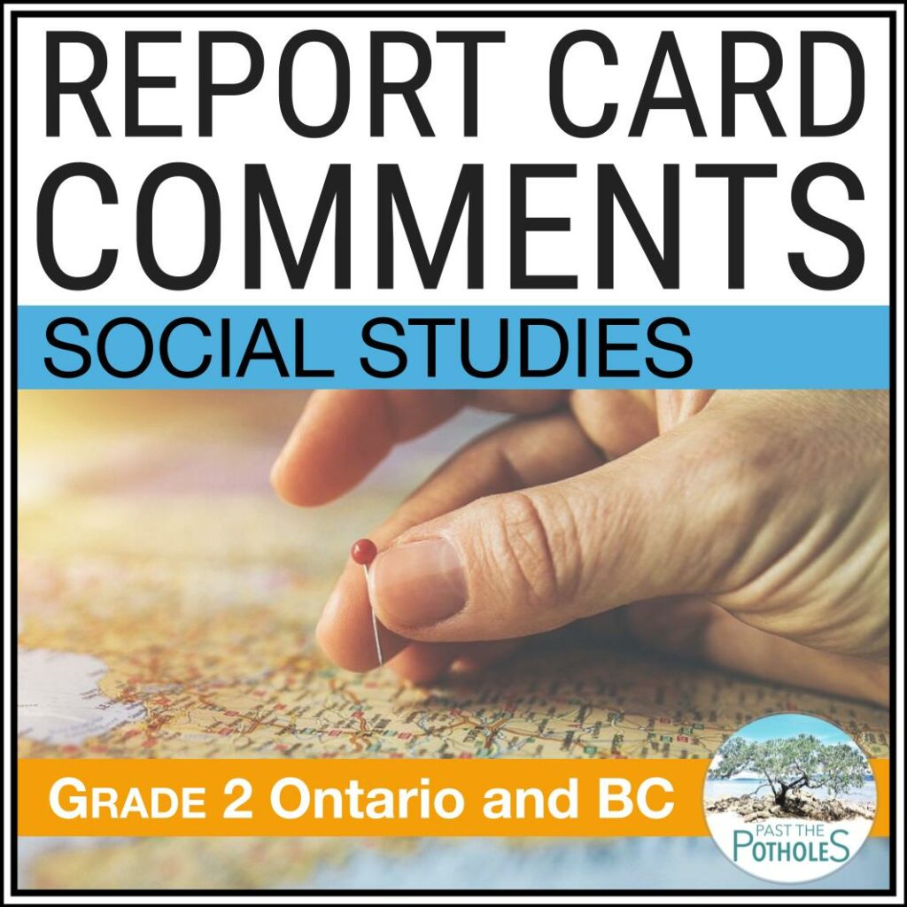 Social Studies Report Card Comments - Ontario and BC Grade 2 - EDITABLE ...