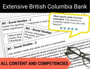 Social Studies Report Card Comments - Ontario and BC Grade 2 - EDITABLE ...