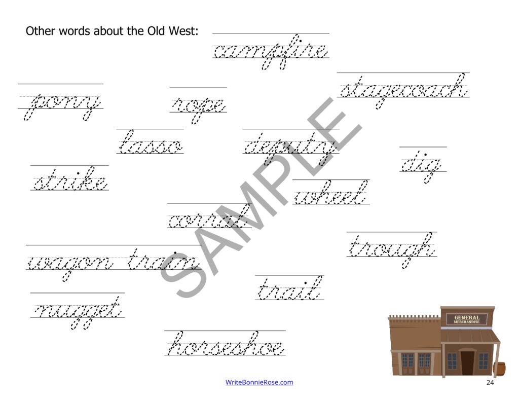 Handwriting Practice with the Old West: Cursive | Made By Teachers