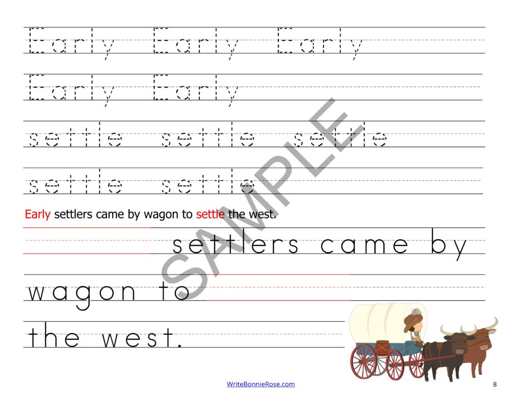 Handwriting Practice with the Old West: Print | Made By Teachers