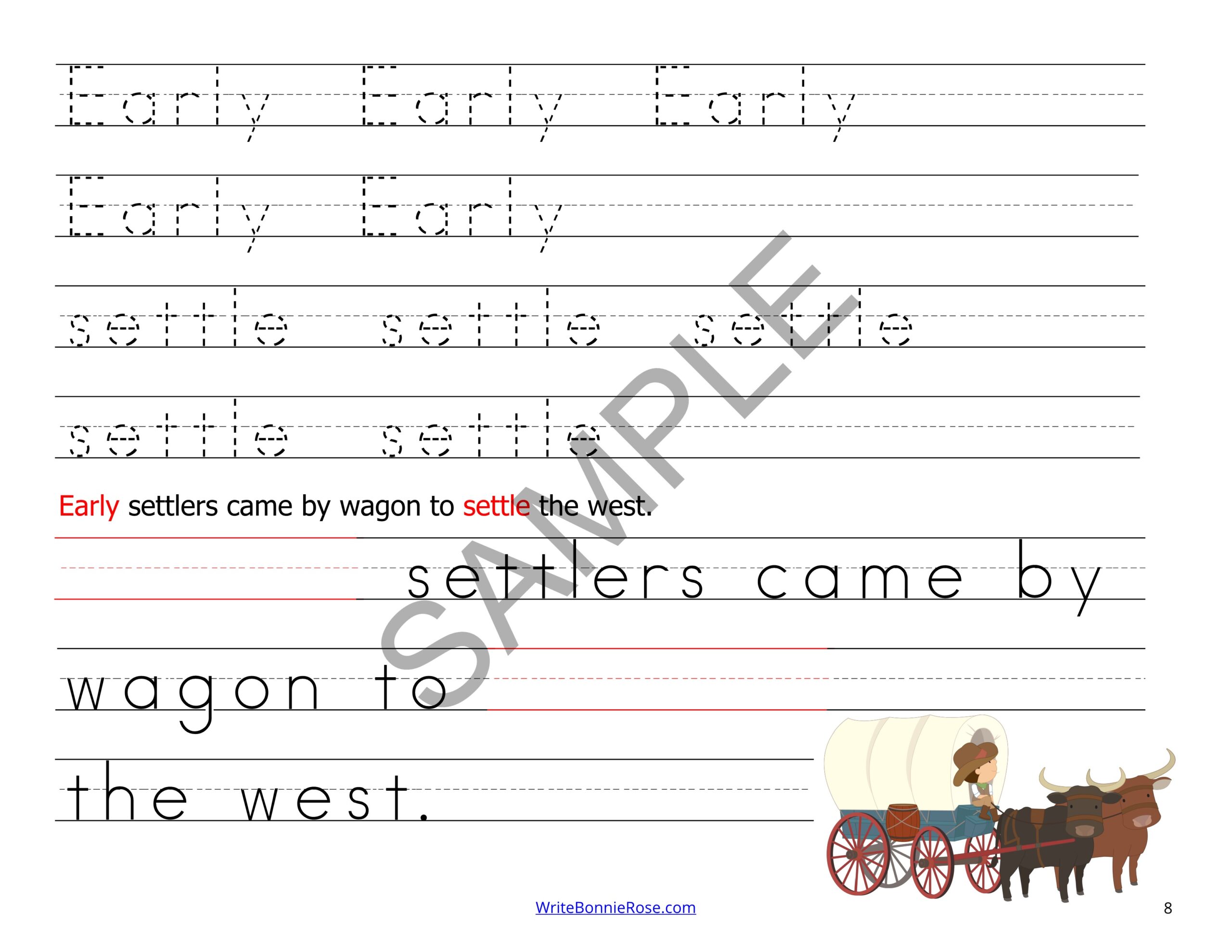 Handwriting Practice with the Old West: Print | Made By Teachers