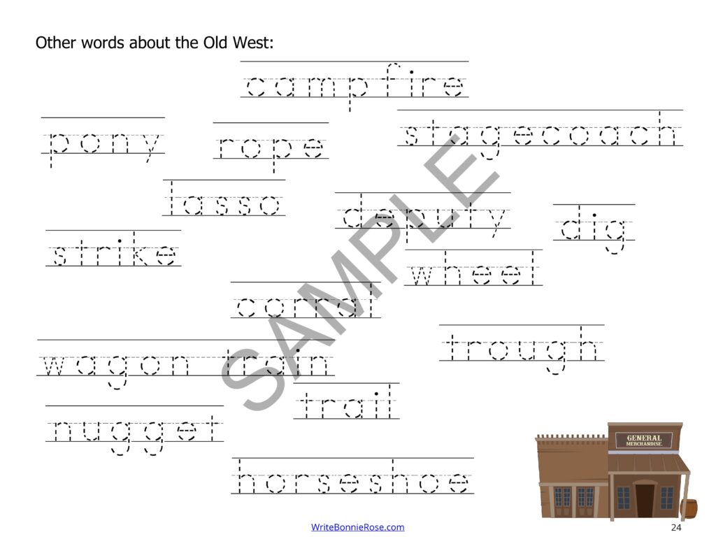 Handwriting Practice with the Old West: Print | Made By Teachers
