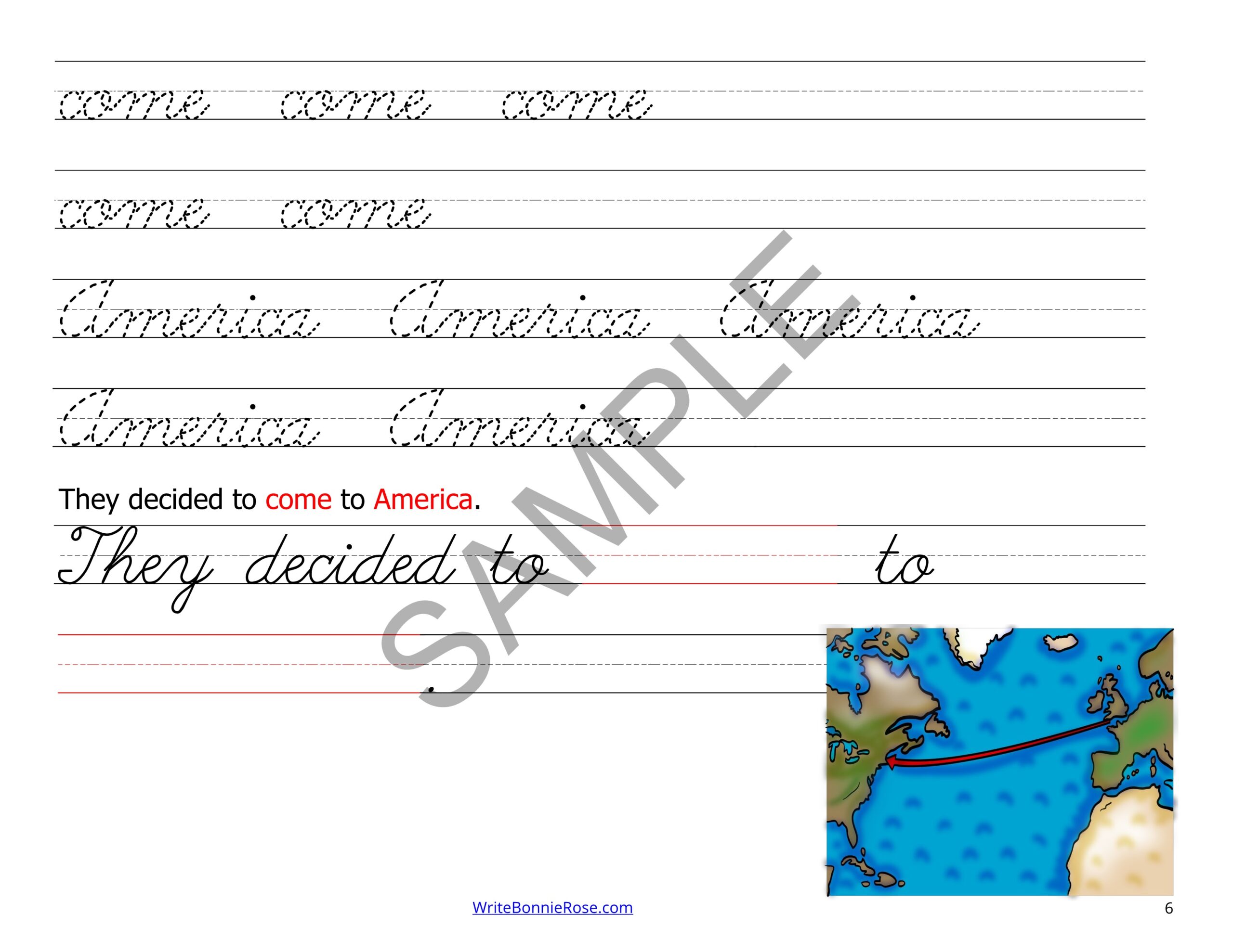 Handwriting Practice with the Pilgrims-Cursive | Made By Teachers