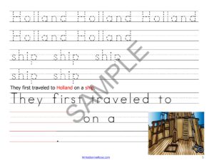 Handwriting Practice with the Pilgrims-Print | Made By Teachers