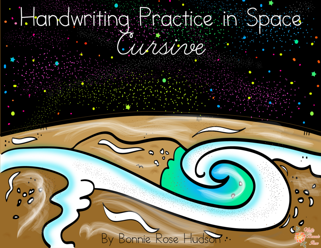 Handwriting Practice in Space-Cursive | Made By Teachers
