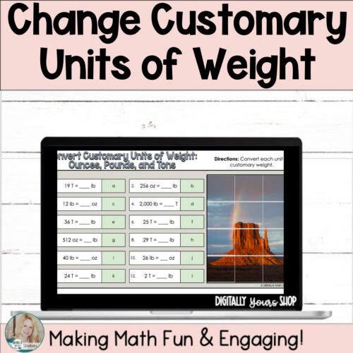 Change - Convert - Customary Weight - Ounces, Pounds, and Tons Digital ...