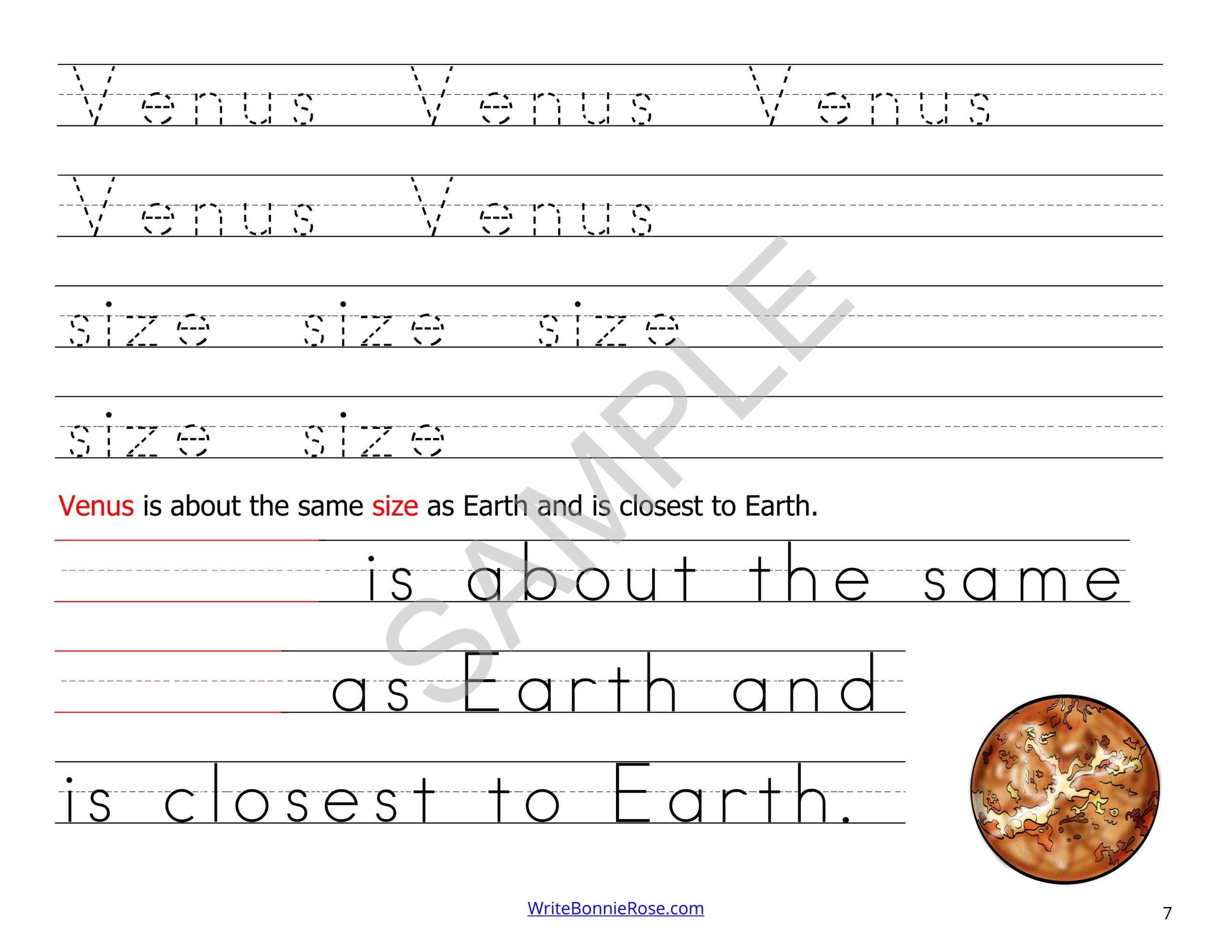 Handwriting Practice in Space-Print | Made By Teachers