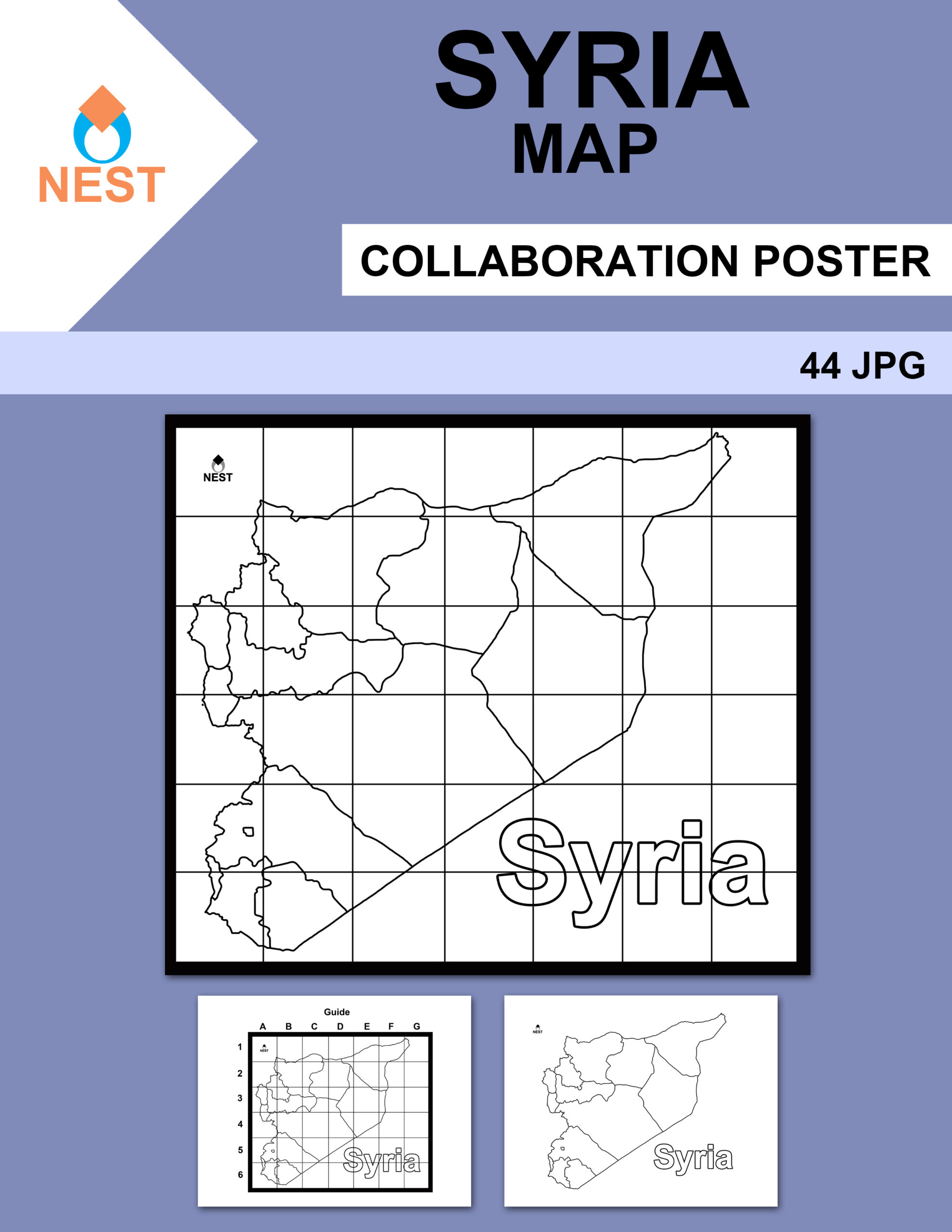 Syria Map Collaboration Poster | Made By Teachers