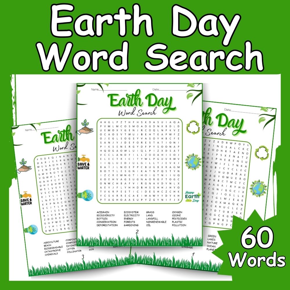 Earth Day Word Search: Celebrate and Learn on April 22nd! | Made By ...
