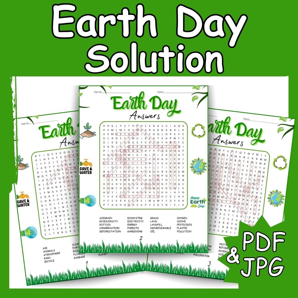 Earth Day Word Search: Celebrate and Learn on April 22nd! | Made By ...