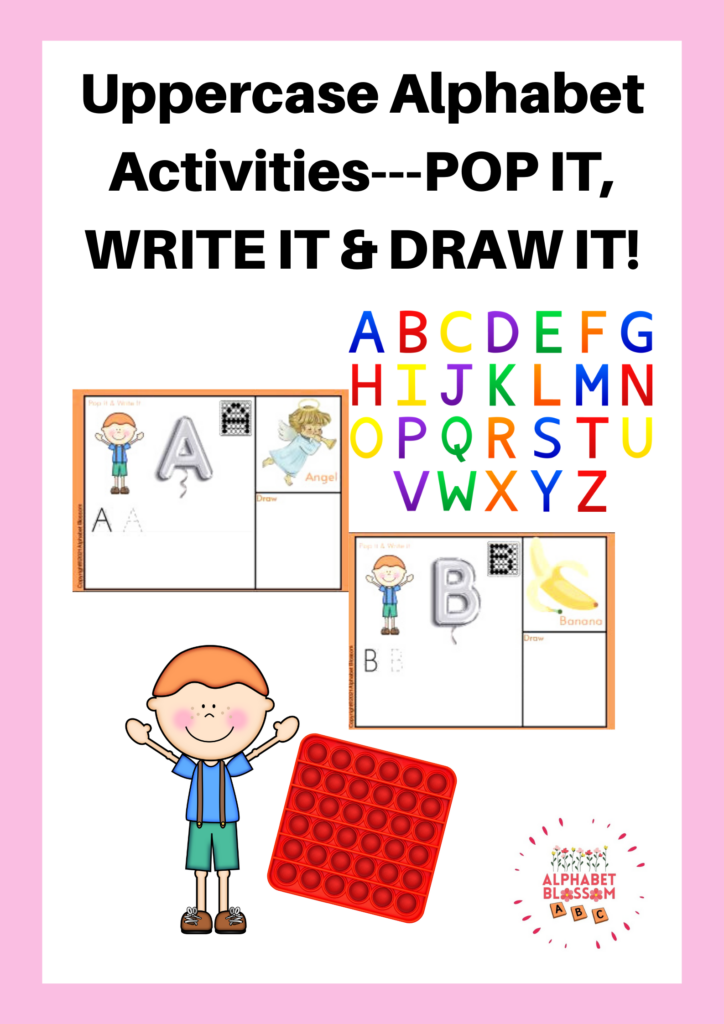 Pop It! Write It ! & Draw It! Uppercase Letters | Made By Teachers