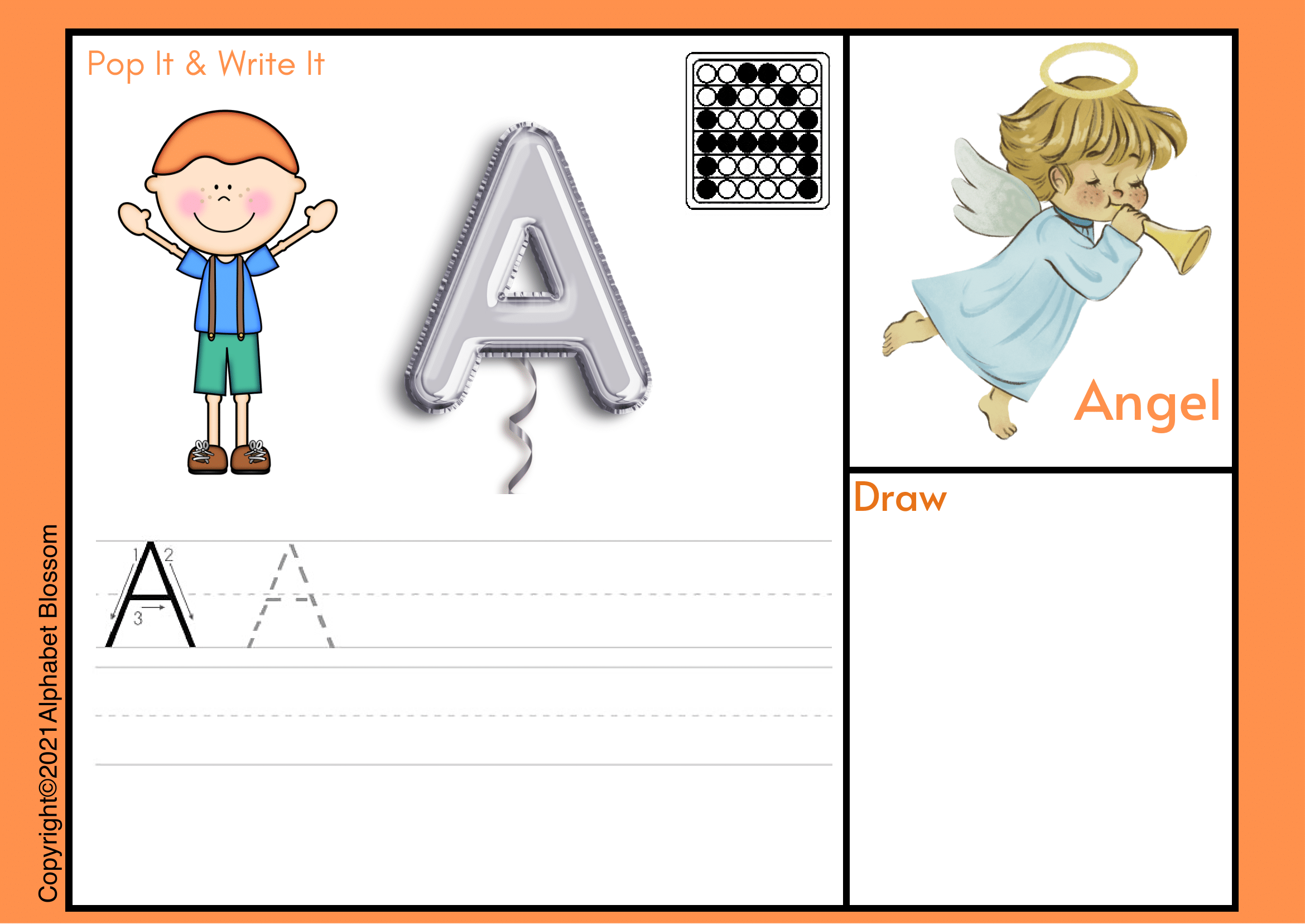Pop It! Write It ! & Draw It! Uppercase Letters | Made By Teachers