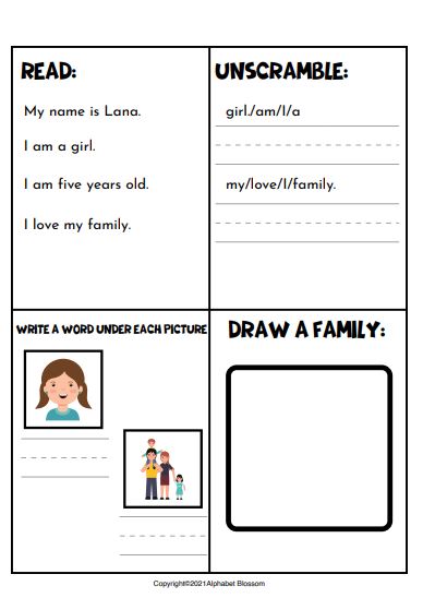 I Can Read & Write - Family Theme | Made By Teachers