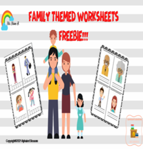 Family Themed Flashcards+Worksheets | Made By Teachers
