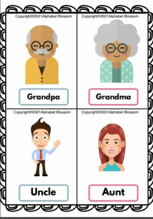 Family Themed Flashcards+Worksheets | Made By Teachers