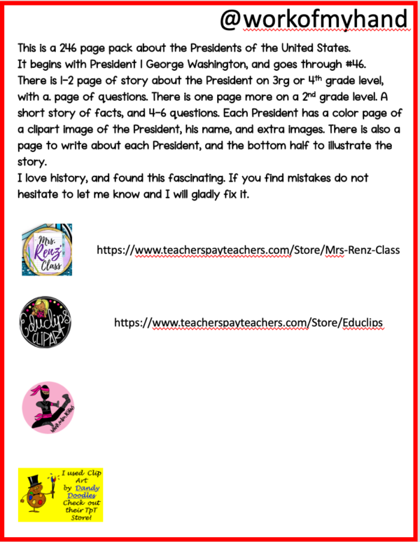 46 U.S. Presidents Facts and Fun Reading Comprehension | Made By Teachers