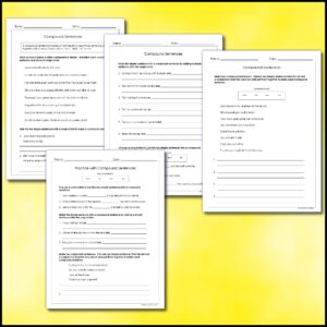 Compound Sentences and Conjunctions - Grades 1-2 - 4 worksheets - CCSS ...