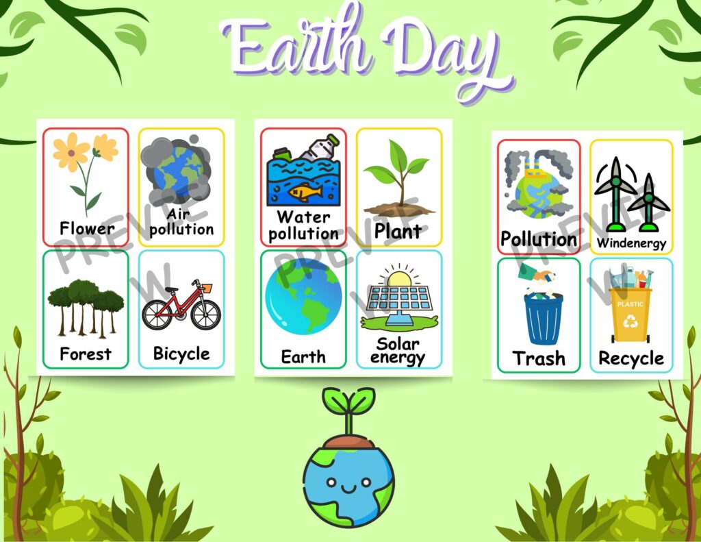 Green Action Flashcards: Earth Day Activities for April 22nd | Made By ...