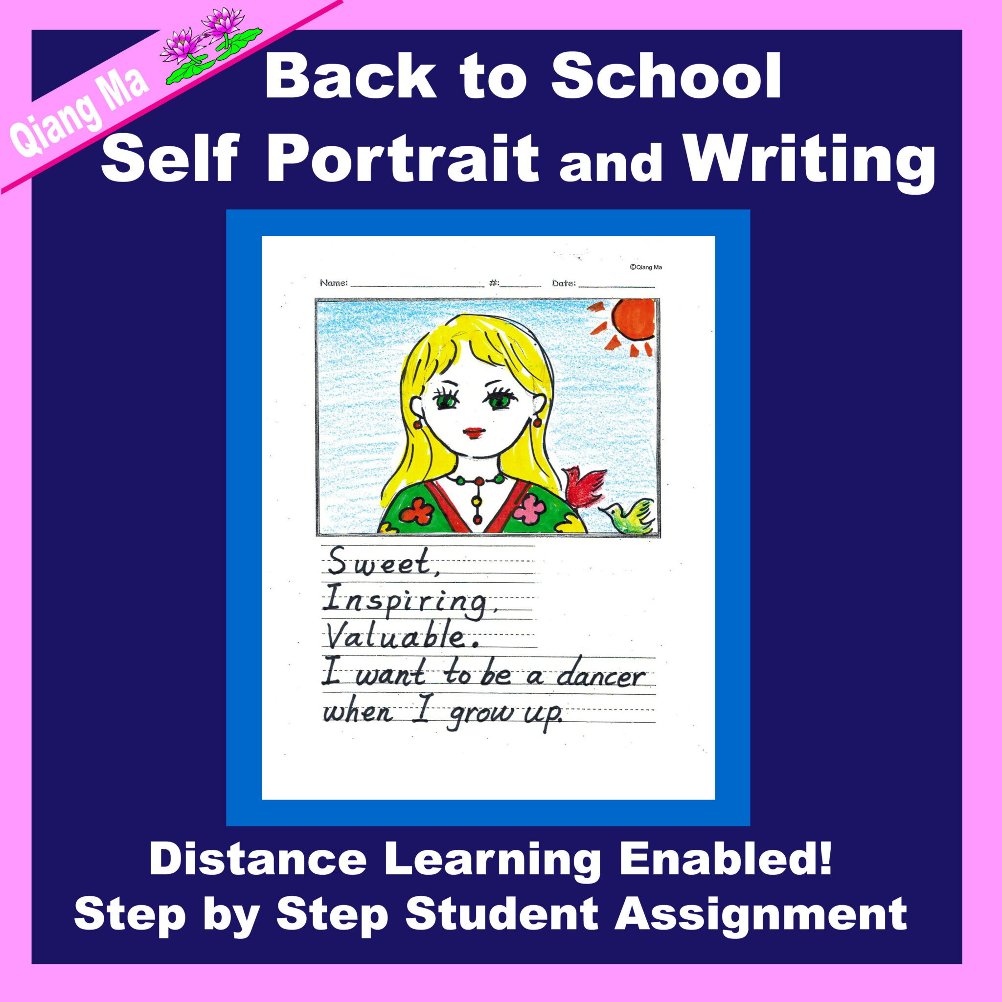 Self Portrait and Writing | Made By Teachers
