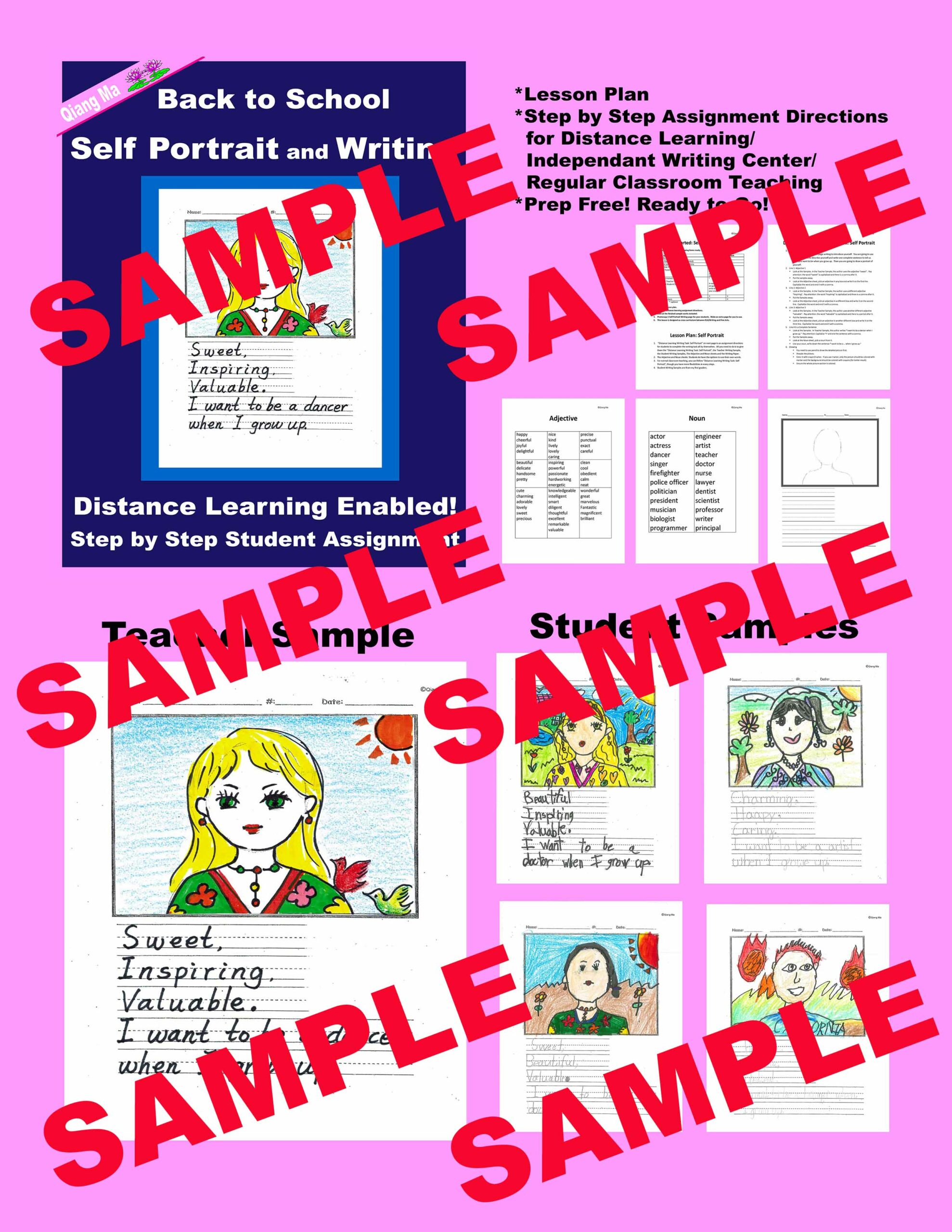 Self Portrait and Writing | Made By Teachers