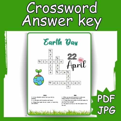 Earth Day Crossword Puzzle: Free Educational Activity for April 22nd ...