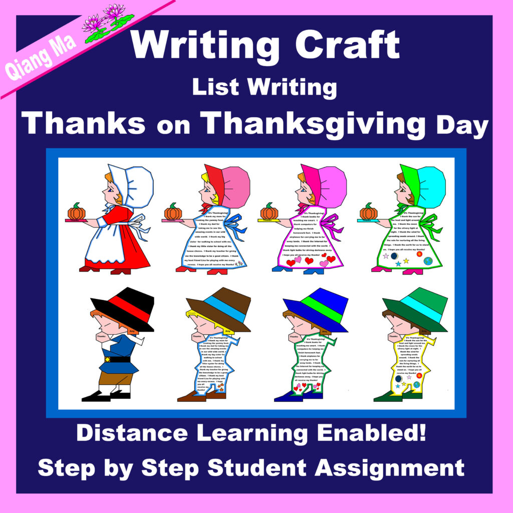 List Writing Craft: Thanks on Thanksgiving Day | Made By Teachers