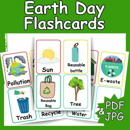 Earth Day Learning BUNDLE: Flashcards, Coloring Pages, Puzzles, and ...