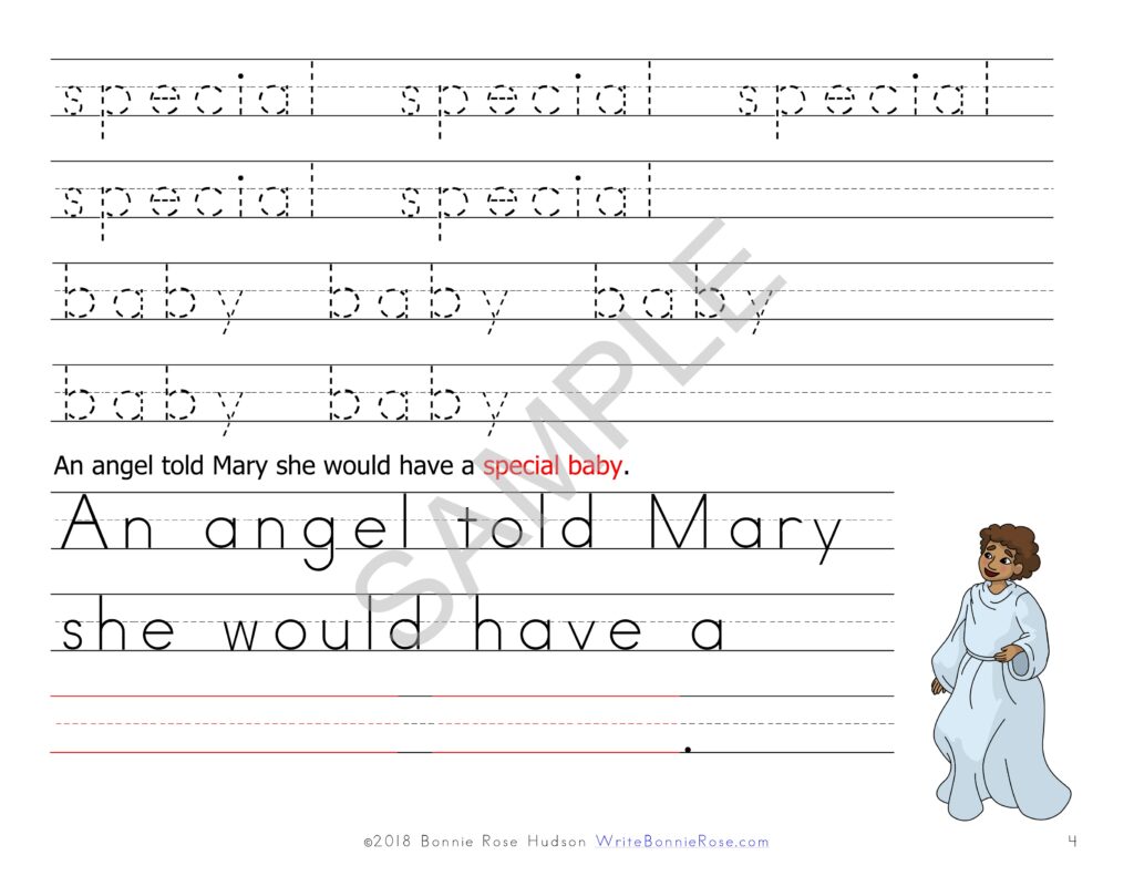 Handwriting Practice with the Nativity-Print | Made By Teachers