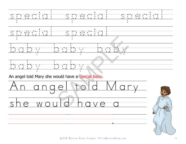 Handwriting Practice with the Nativity-Print | Made By Teachers