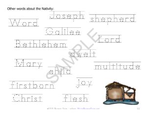 Handwriting Practice with the Nativity-Print | Made By Teachers