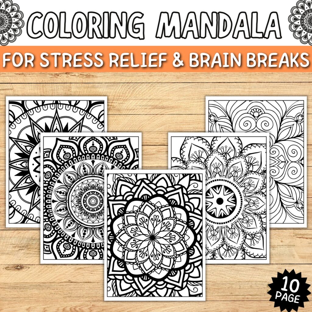 Meditative Mandalas: Printable Coloring Book for Relaxation and Mental ...