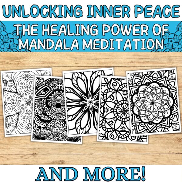 Meditative Mandalas: Printable Coloring Book for Relaxation and Mental ...