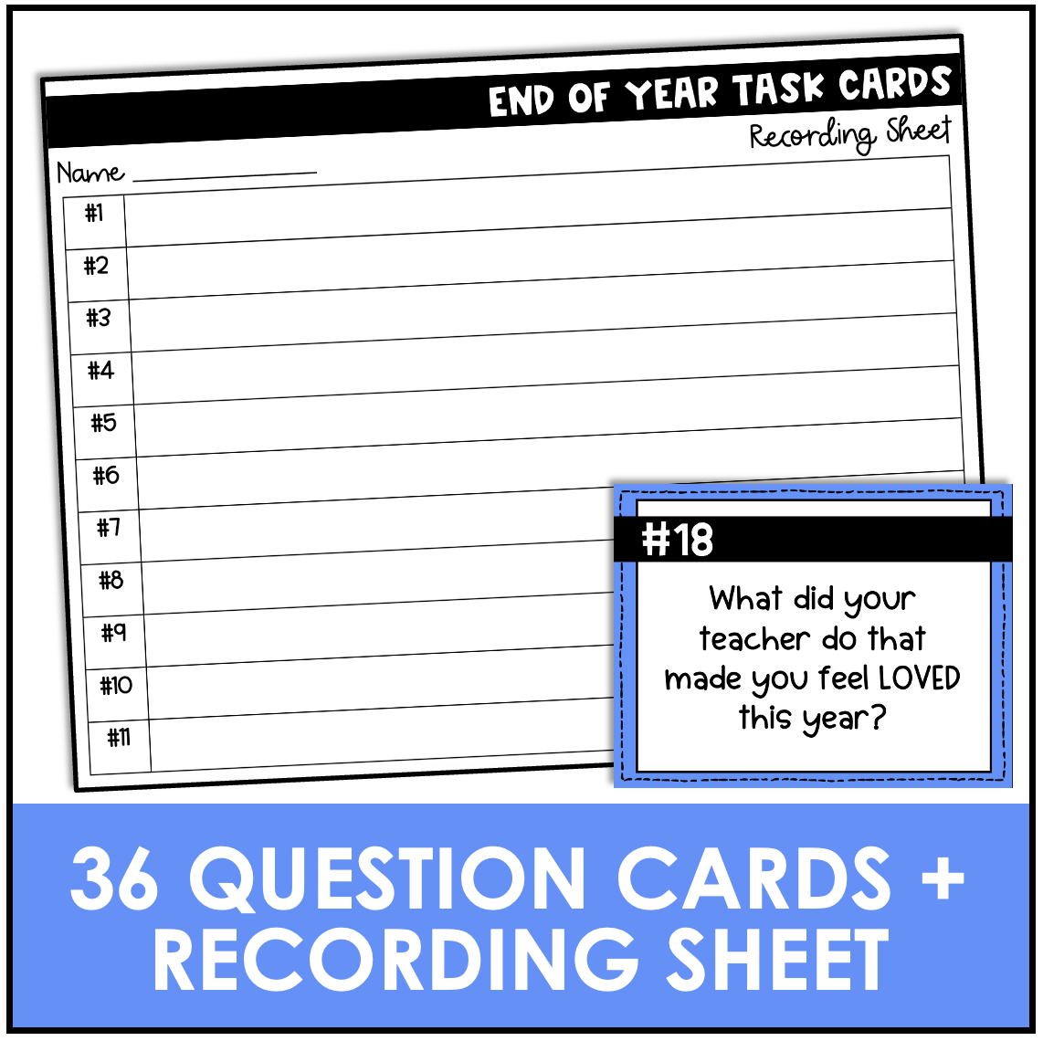 End of Year Activities Reflection Task Cards | Made By Teachers