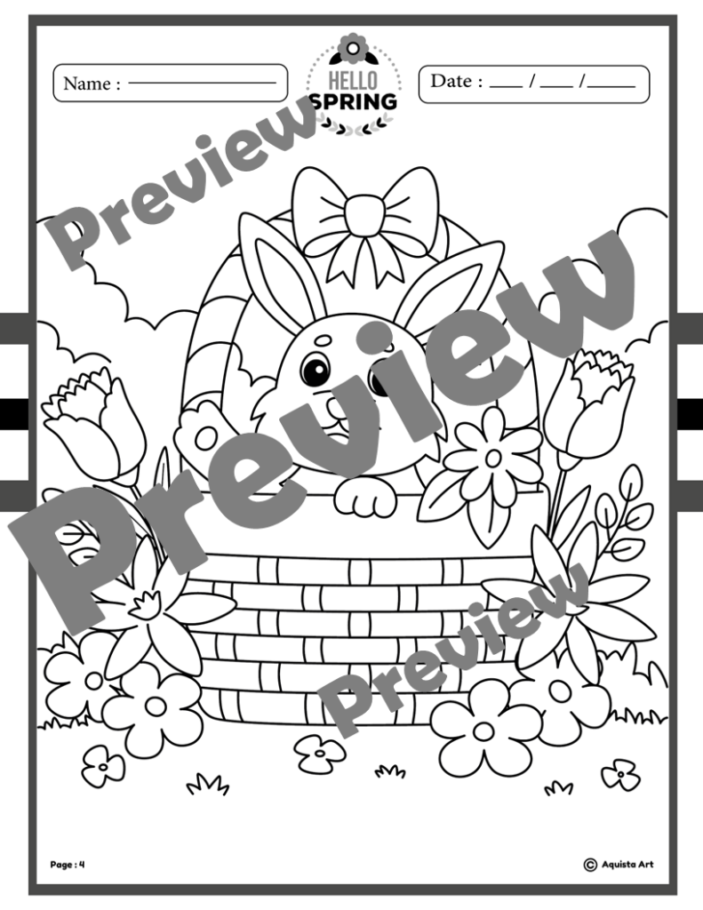 Spring Coloring Pages: Beautiful Illustrations for Kids and Adults ...