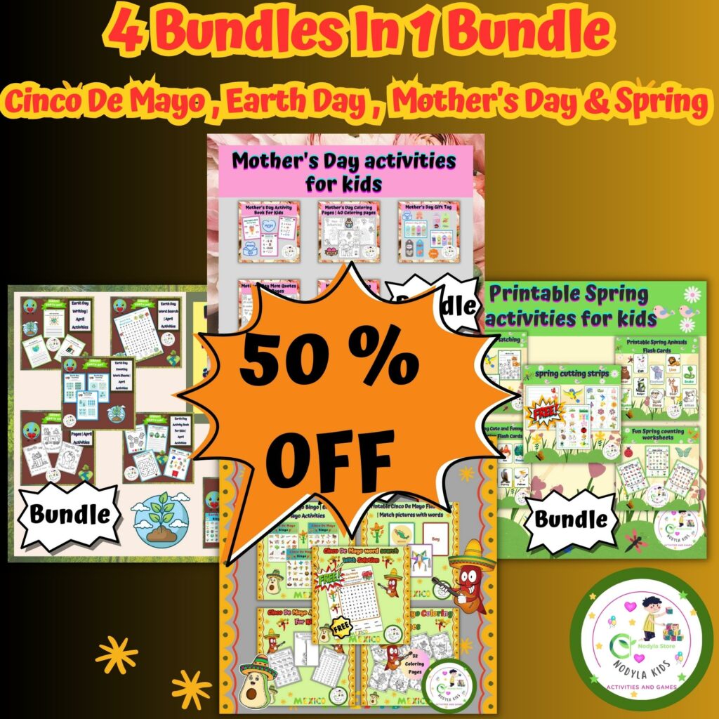 4 Bundles In 1 Bundle | Cin﻿co De Mayo ,Earth Day ,Mother's Day& Spring ...