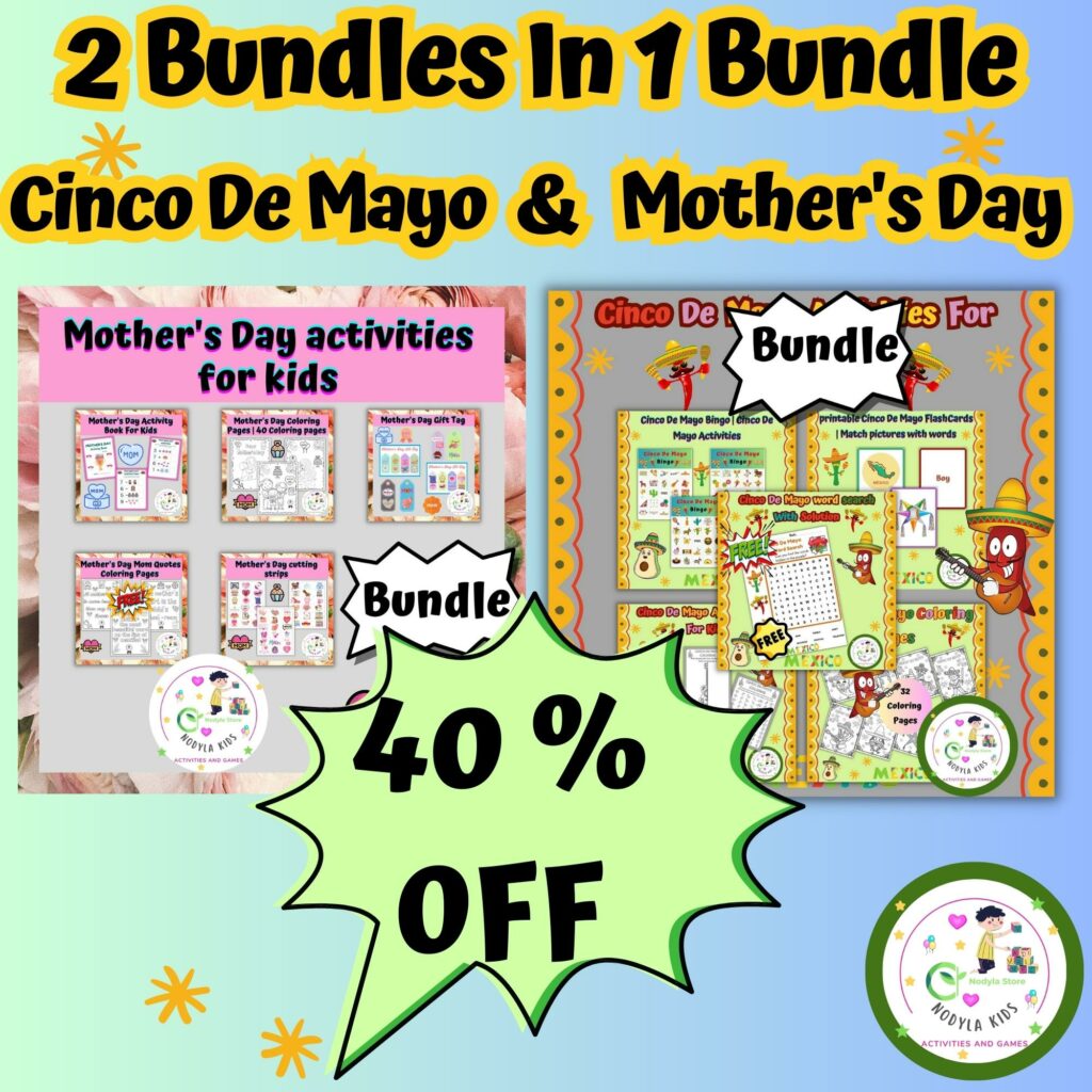 2 Bundles In 1 Bundle | Cin﻿co De Mayo & Mother's Day | End of year (40 ...