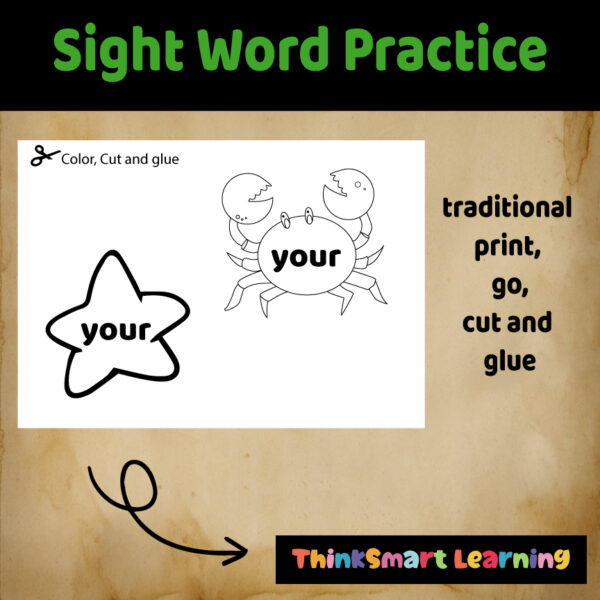 Printable Kindergarten Sight Word Practice |High Frequency Word ...