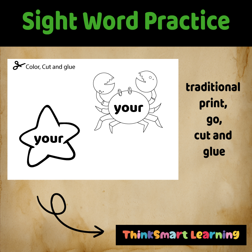Printable Kindergarten Sight Word Practice |High Frequency Word ...