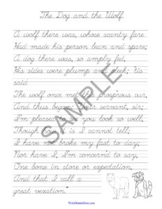 Aesop’s Fables in Rhyme Cursive Copywork, Vol. 1 | Made By Teachers