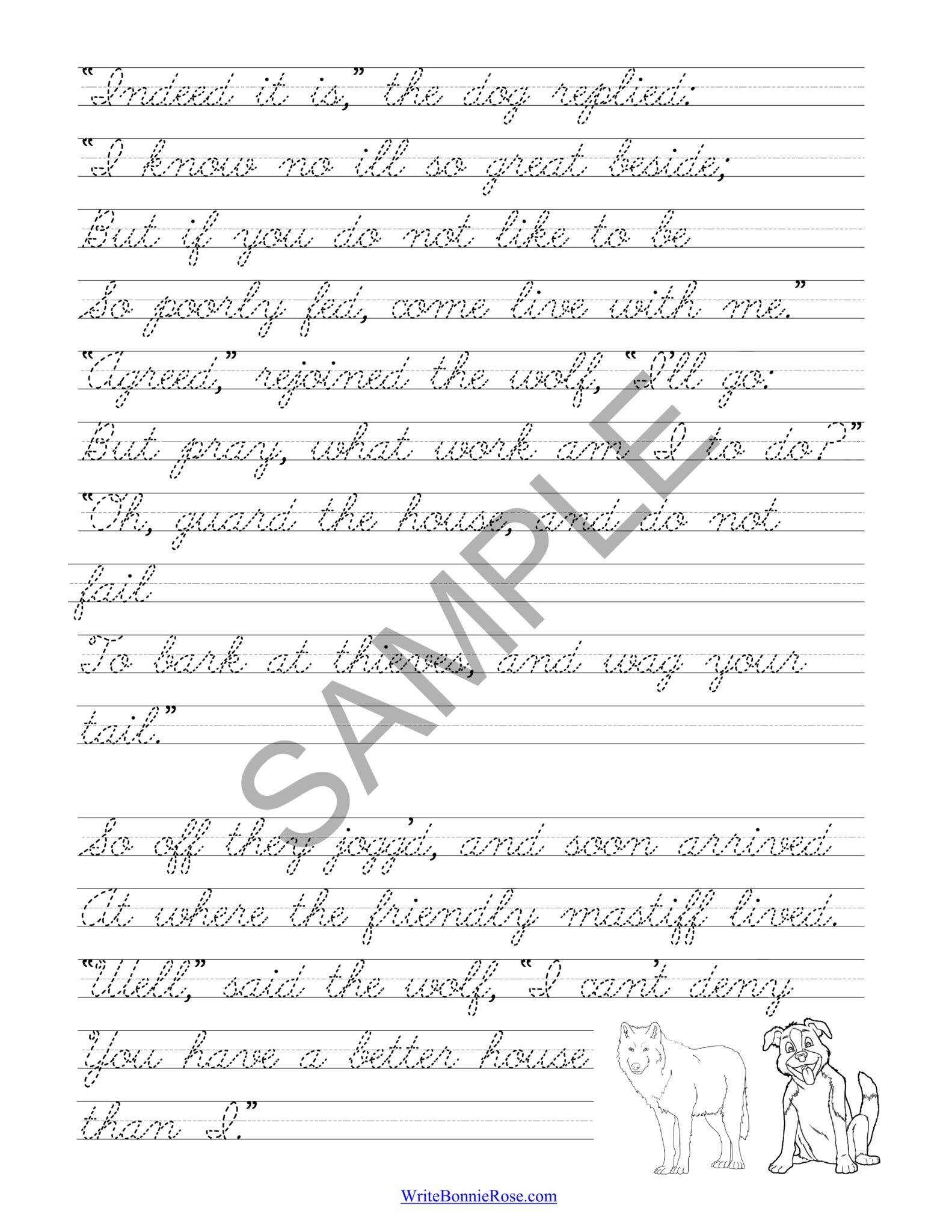 Aesop’s Fables in Rhyme Cursive Copywork, Vol. 1 | Made By Teachers