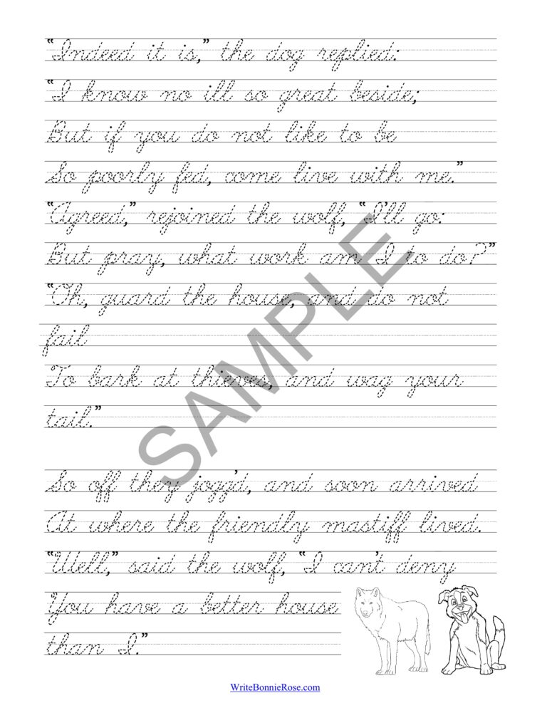 Aesop’s Fables in Rhyme Cursive Copywork, Vol. 1 | Made By Teachers