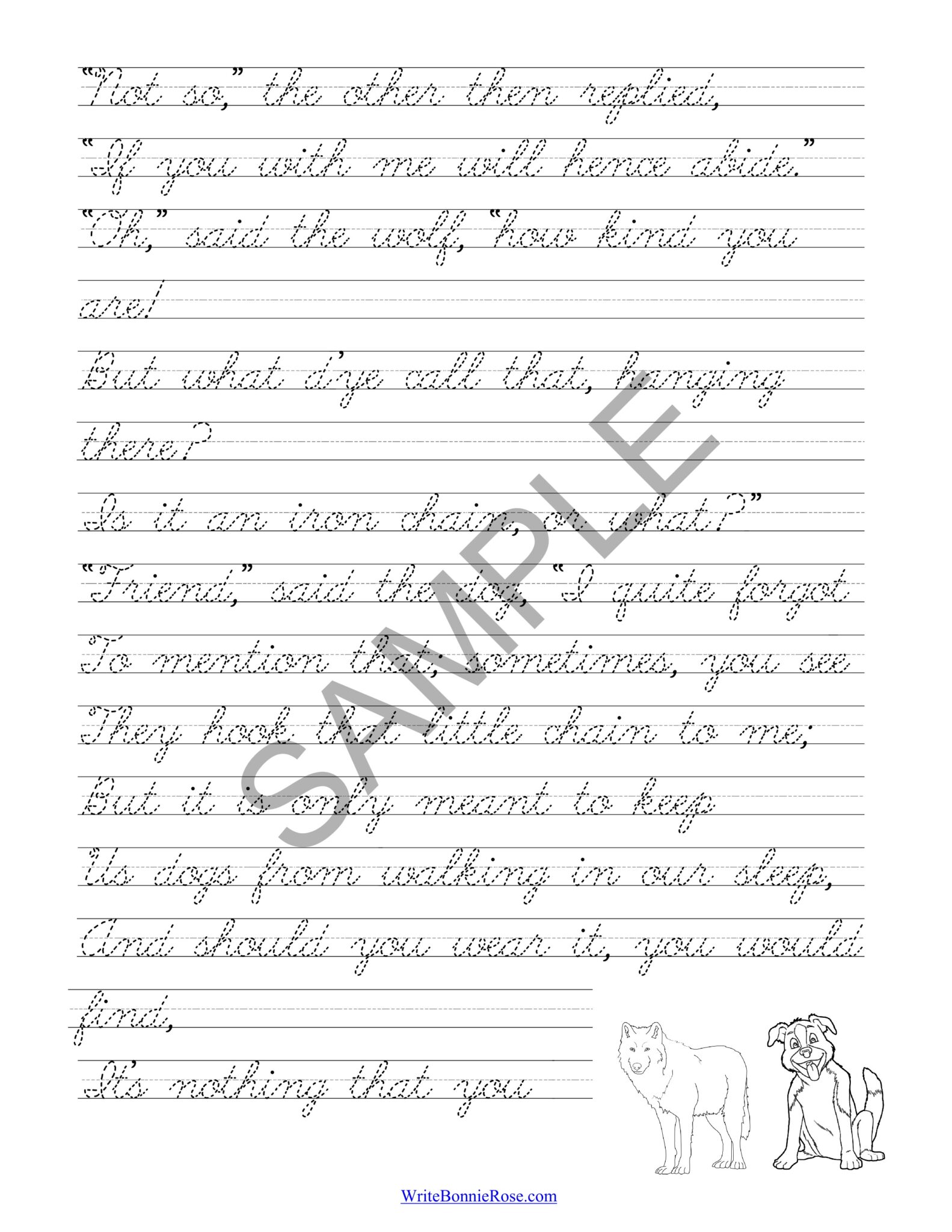 Aesop’s Fables in Rhyme Cursive Copywork, Vol. 1 | Made By Teachers
