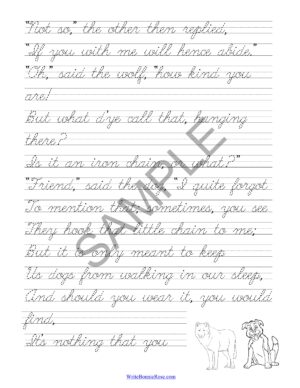 Aesop’s Fables in Rhyme Cursive Copywork, Vol. 1 | Made By Teachers